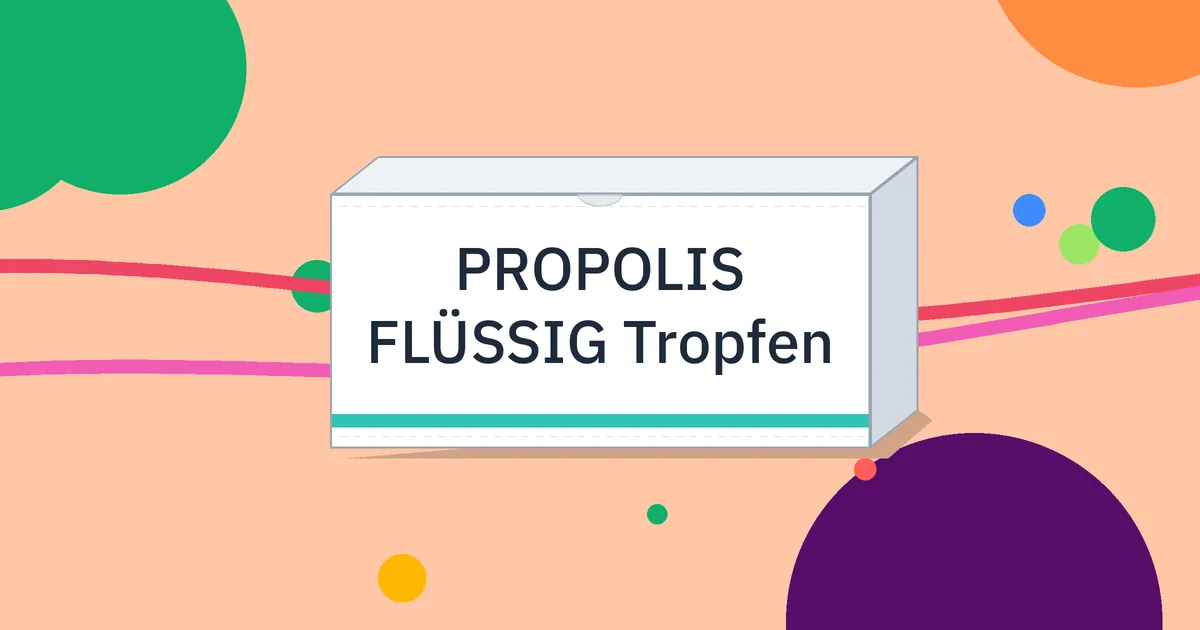 Symbolbild: Packung mit der Aufschrift PROPOLIS FLÜSSIG Tropfen (PZN 00103852) – Verfügbarkeit und Bezug in Apotheken in Frankfurt am Main