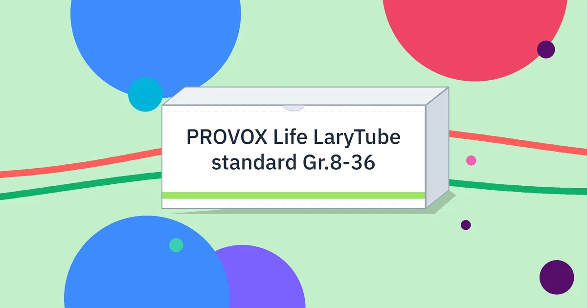 Symbolbild: Packung mit der Aufschrift PROVOX Life LaryTube standard Gr.8-36 (PZN 19624996) – Verfügbarkeit und Bezug in Apotheken in Frankfurt am Main