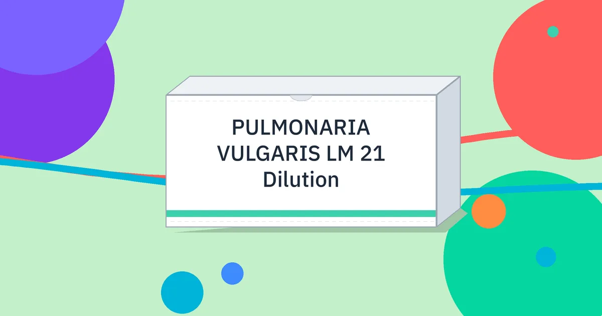 Symbolbild: Packung mit der Aufschrift PULMONARIA VULGARIS LM 21 Dilution (PZN 13670966) – Verfügbarkeit und Bezug in Apotheken in Frankfurt am Main