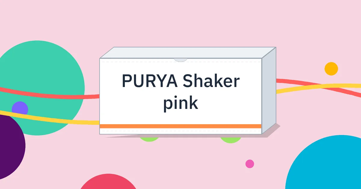 Symbolbild: Packung mit der Aufschrift PURYA Shaker pink (PZN 14337329) – Verfügbarkeit und Bezug in Apotheken in Frankfurt am Main