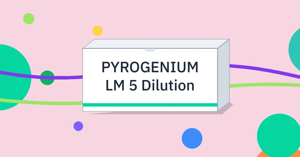 Symbolbild: Packung mit der Aufschrift PYROGENIUM LM 5 Dilution (PZN 13044967) – Verfügbarkeit und Bezug in Apotheken in Frankfurt am Main
