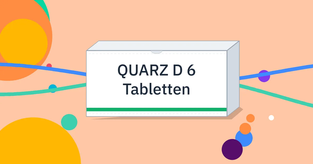 Symbolbild: Packung mit der Aufschrift QUARZ D 6 Tabletten (PZN 02104643) – Verfügbarkeit und Bezug in Apotheken in Frankfurt am Main