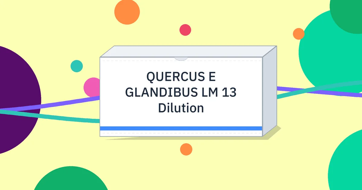 Symbolbild: Packung mit der Aufschrift QUERCUS E GLANDIBUS LM 13 Dilution (PZN 13674616) – Verfügbarkeit und Bezug in Apotheken in Frankfurt am Main