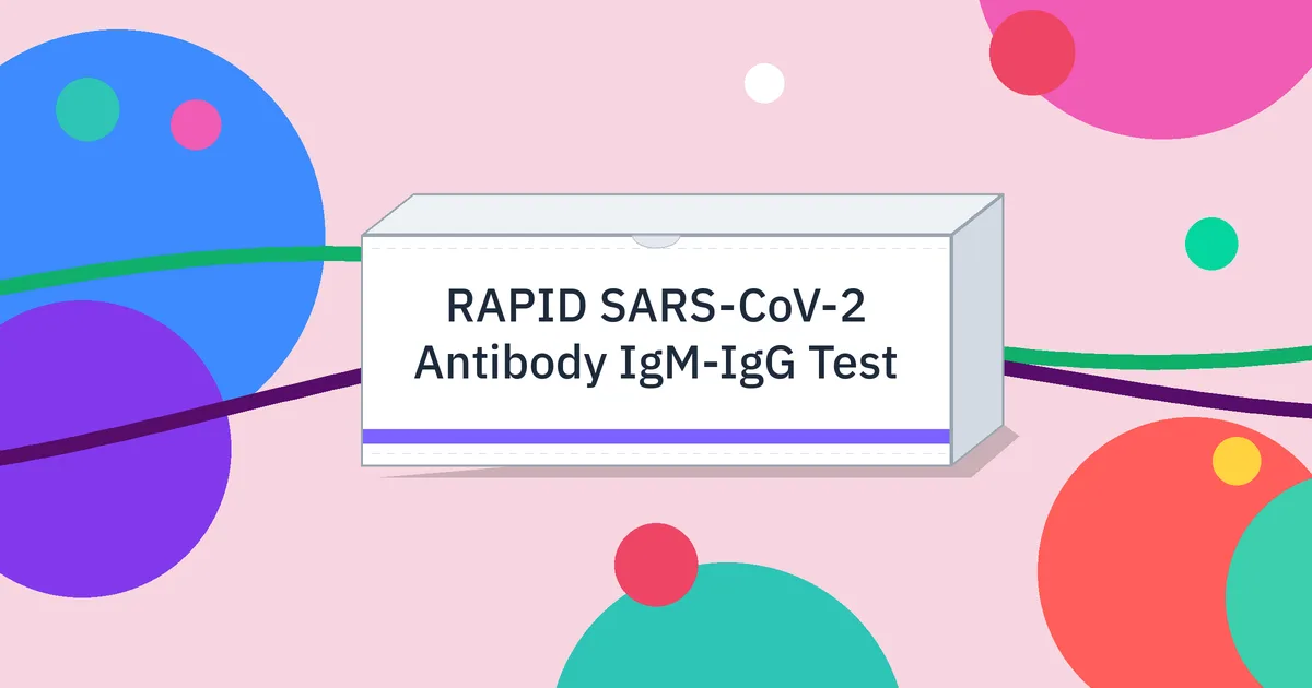 Symbolbild: Packung mit der Aufschrift RAPID SARS-CoV-2 Antibody IgM-IgG Test (PZN 16629007) – Verfügbarkeit und Bezug in Apotheken in Frankfurt am Main