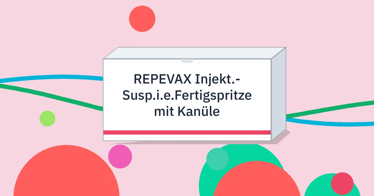 Symbolbild: Packung mit der Aufschrift REPEVAX Injekt.-Susp.i.e.Fertigspritze mit Kanüle (PZN 18762727) – Verfügbarkeit und Bezug in Apotheken in Frankfurt am Main