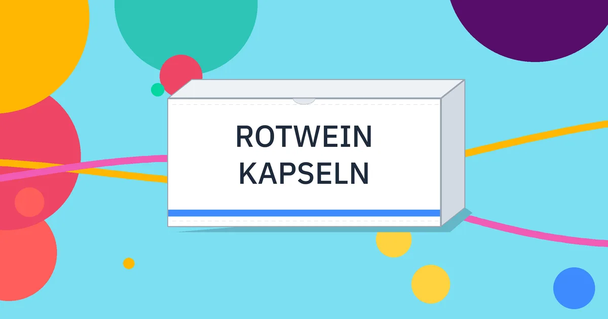 Symbolbild: Packung mit der Aufschrift ROTWEIN KAPSELN (PZN 08799273) – Verfügbarkeit und Bezug in Apotheken in Frankfurt am Main