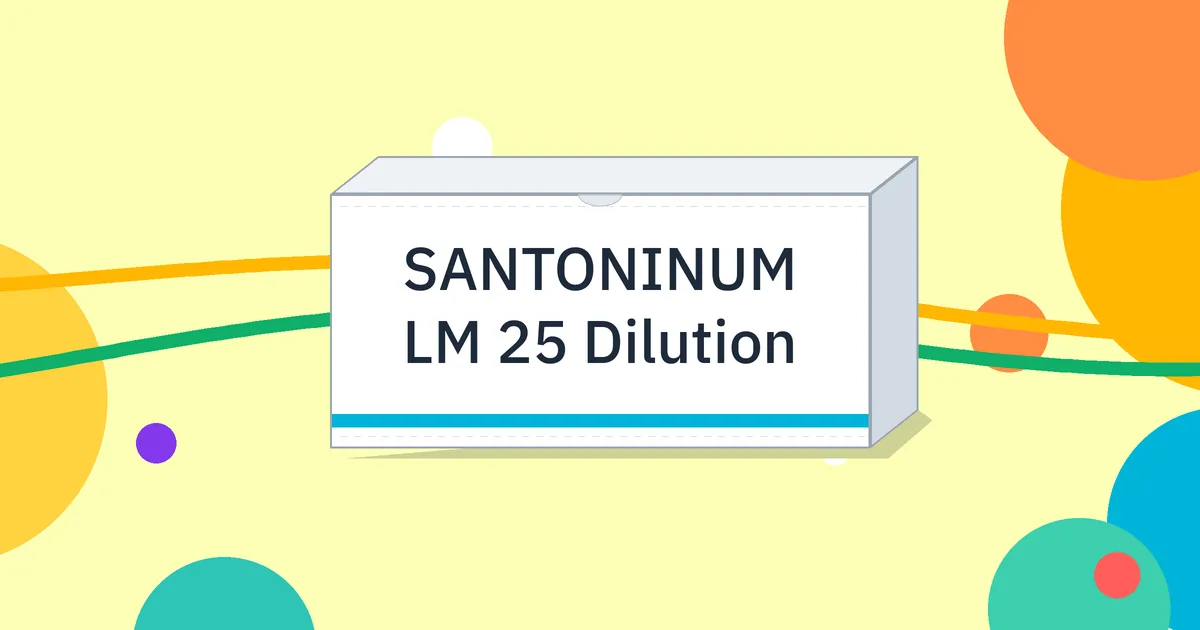Symbolbild: Packung mit der Aufschrift SANTONINUM LM 25 Dilution (PZN 13685672) – Verfügbarkeit und Bezug in Apotheken in Frankfurt am Main