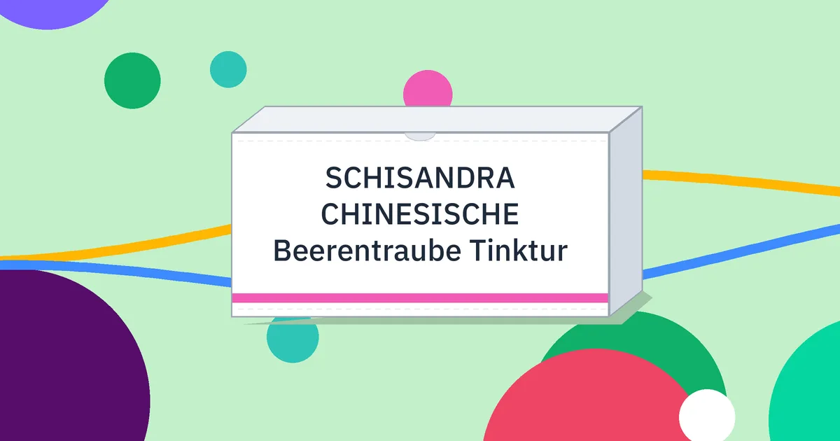 Symbolbild: Packung mit der Aufschrift SCHISANDRA CHINESISCHE Beerentraube Tinktur (PZN 18215770) – Verfügbarkeit und Bezug in Apotheken in Frankfurt am Main