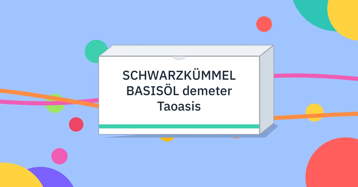 Symbolbild: Packung mit der Aufschrift SCHWARZKÜMMEL BASISÖL demeter Taoasis (PZN 17968906) – Verfügbarkeit und Bezug in Apotheken in Frankfurt am Main