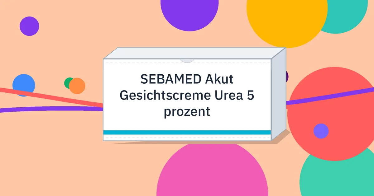 Symbolbild: Packung mit der Aufschrift SEBAMED Akut Gesichtscreme Urea 5 prozent (PZN 19949445) – Verfügbarkeit und Bezug in Apotheken in Frankfurt am Main