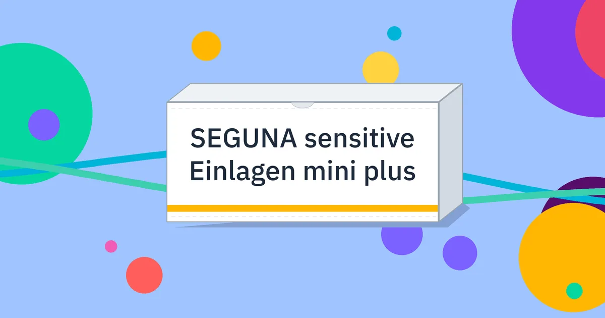 Symbolbild: Packung mit der Aufschrift SEGUNA sensitive Einlagen mini plus (PZN 13904973) – Verfügbarkeit und Bezug in Apotheken in Frankfurt am Main