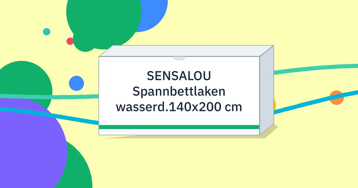 Symbolbild: Packung mit der Aufschrift SENSALOU Spannbettlaken wasserd.140x200 cm (PZN 16871961) – Verfügbarkeit und Bezug in Apotheken in Frankfurt am Main