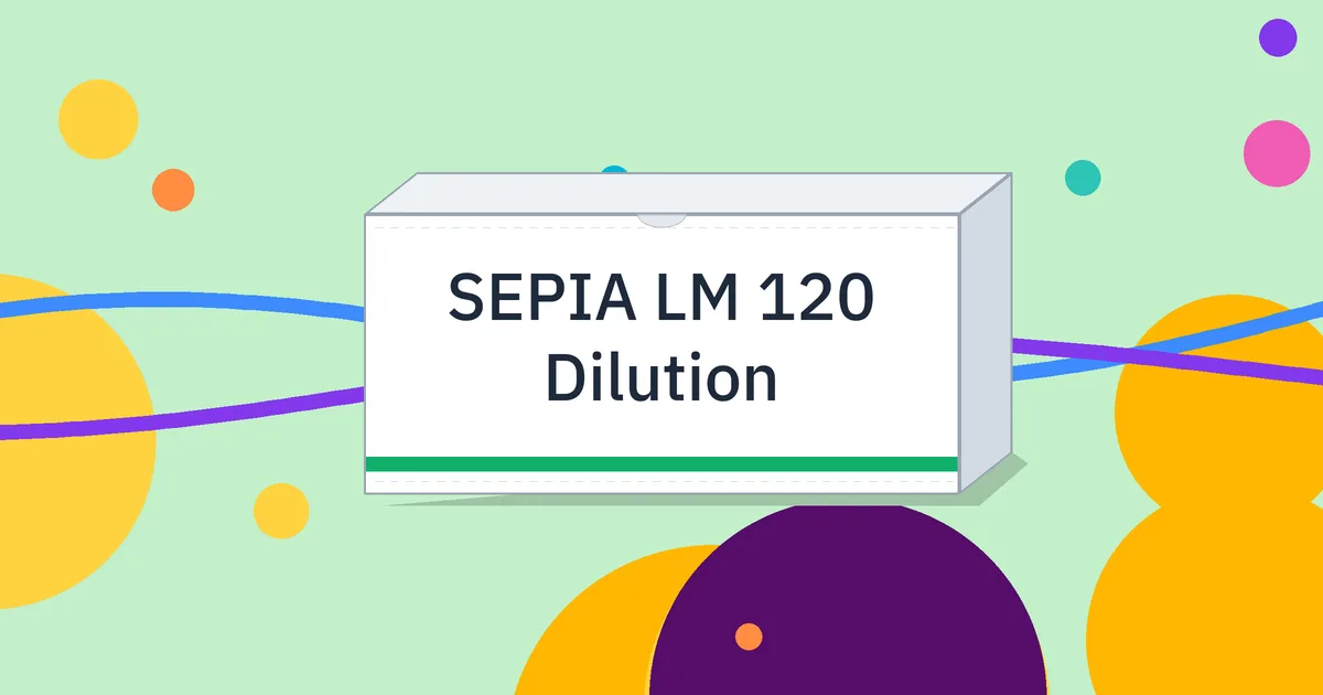 Symbolbild: Packung mit der Aufschrift SEPIA LM 120 Dilution (PZN 03502512) – Verfügbarkeit und Bezug in Apotheken in Frankfurt am Main