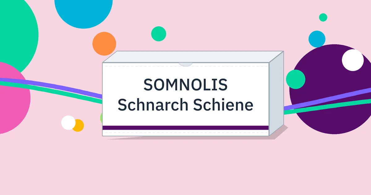Symbolbild: Packung mit der Aufschrift SOMNOLIS Schnarch Schiene (PZN 02037800) – Verfügbarkeit und Bezug in Apotheken in Frankfurt am Main