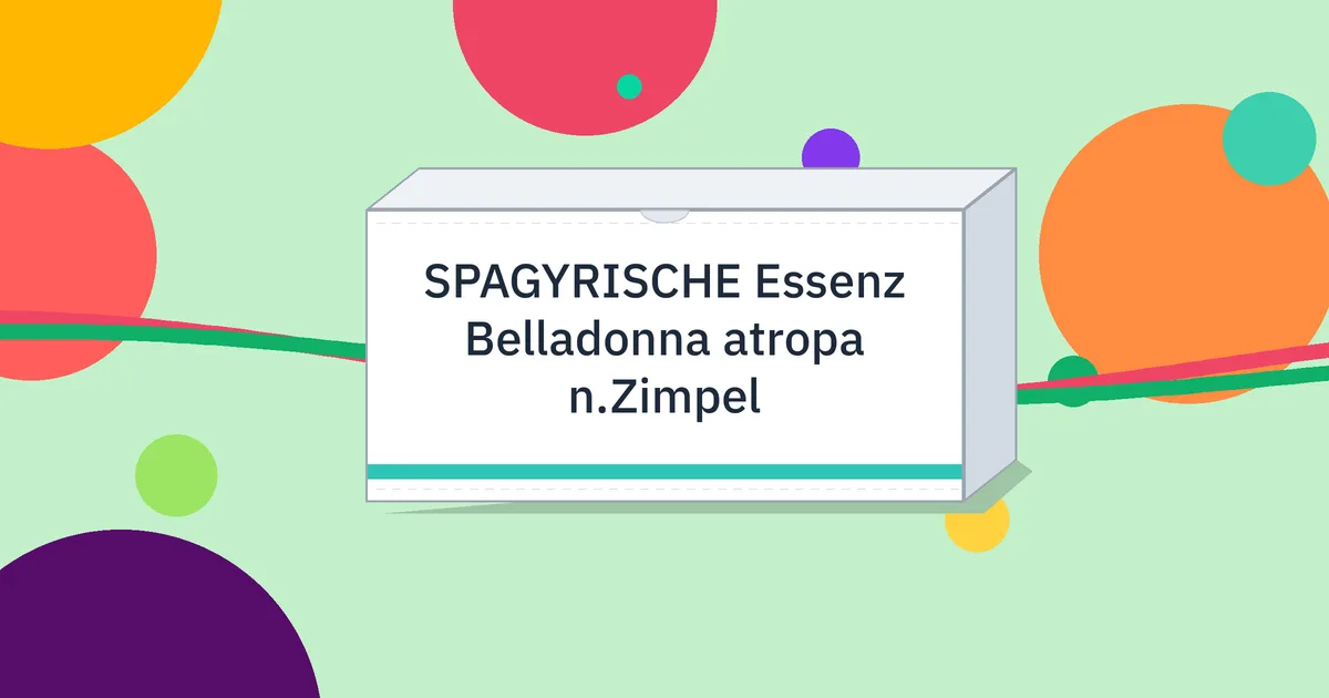 Symbolbild: Packung mit der Aufschrift SPAGYRISCHE Essenz Belladonna atropa n.Zimpel (PZN 00915811) – Verfügbarkeit und Bezug in Apotheken in Frankfurt am Main