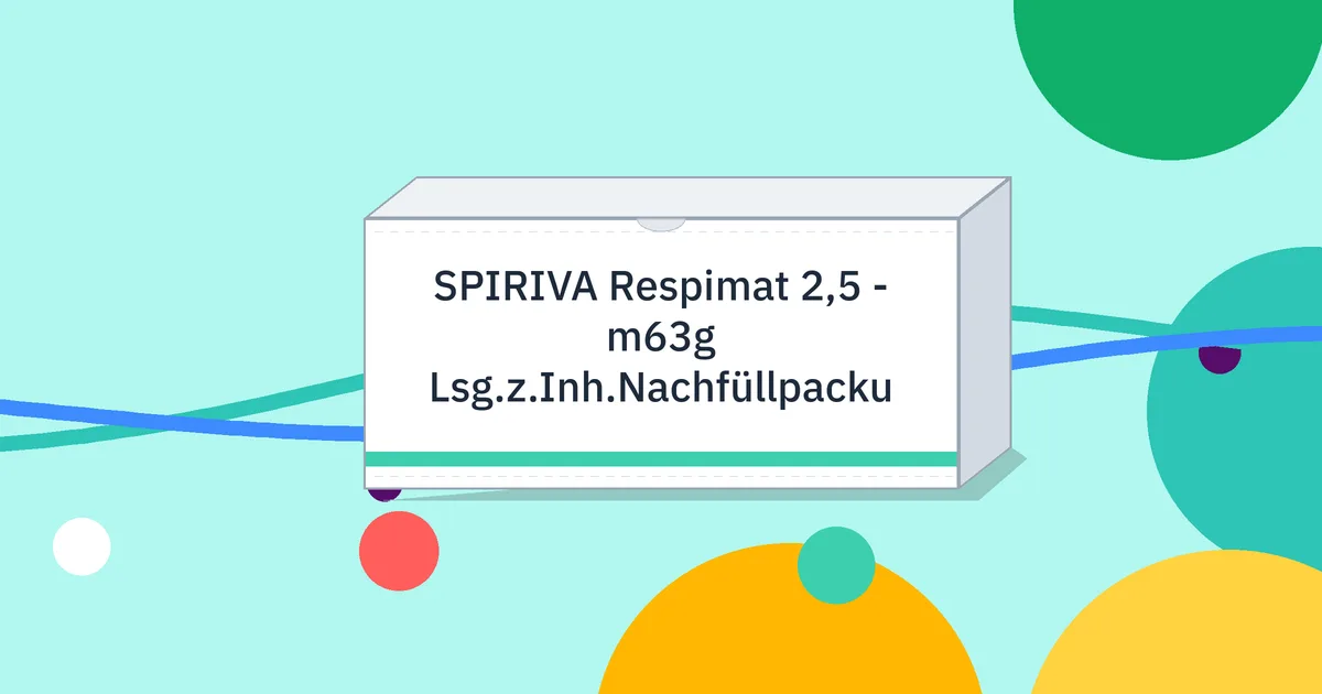 Symbolbild: Packung mit der Aufschrift SPIRIVA Respimat 2,5 -m63g Lsg.z.Inh.Nachfüllpacku (PZN 16767212) – Verfügbarkeit und Bezug in Apotheken in Frankfurt am Main