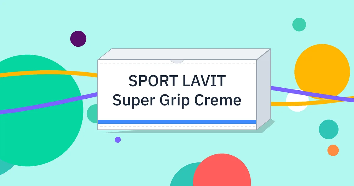 Symbolbild: Packung mit der Aufschrift SPORT LAVIT Super Grip Creme (PZN 16880813) – Verfügbarkeit und Bezug in Apotheken in Frankfurt am Main