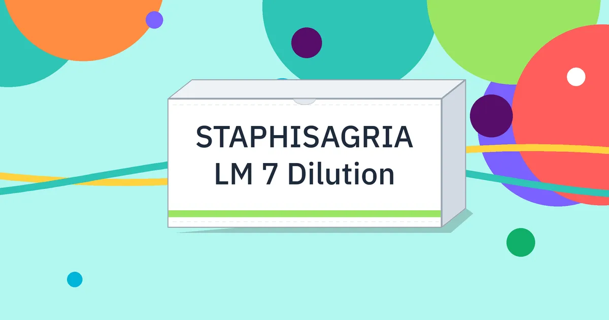 Symbolbild: Packung mit der Aufschrift STAPHISAGRIA LM 7 Dilution (PZN 13199569) – Verfügbarkeit und Bezug in Apotheken in Frankfurt am Main