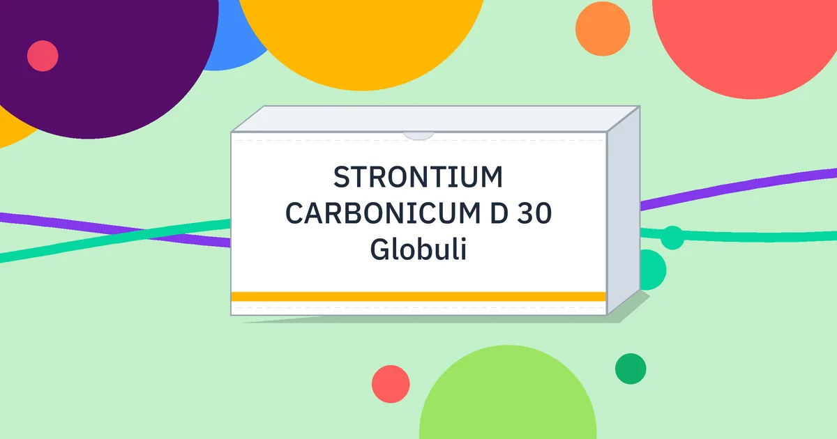 Symbolbild: Packung mit der Aufschrift STRONTIUM CARBONICUM D 30 Globuli (PZN 07459977) – Verfügbarkeit und Bezug in Apotheken in Frankfurt am Main