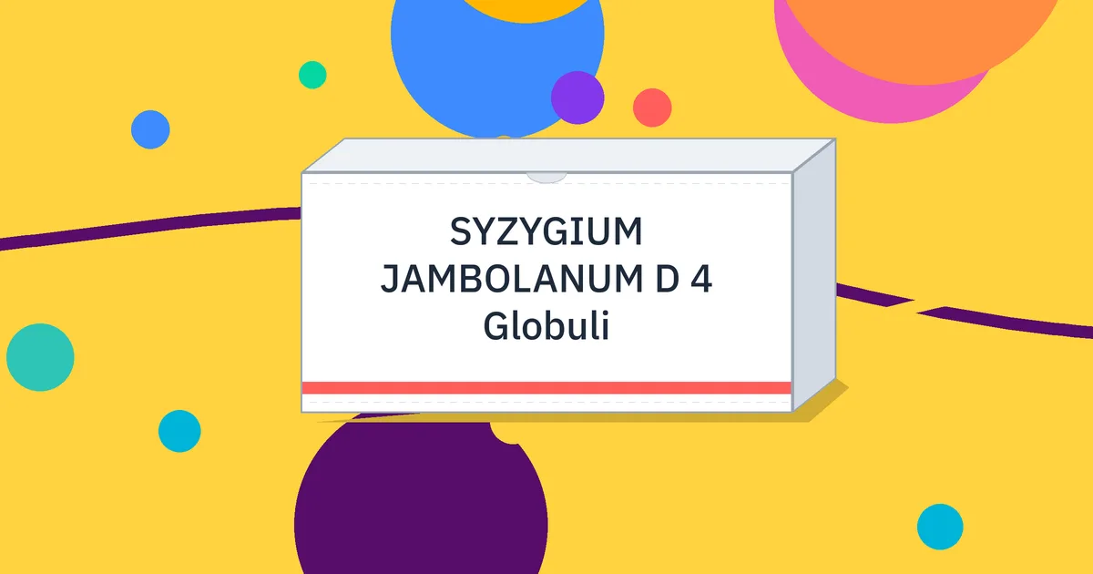 Symbolbild: Packung mit der Aufschrift SYZYGIUM JAMBOLANUM D 4 Globuli (PZN 07249754) – Verfügbarkeit und Bezug in Apotheken in Frankfurt am Main