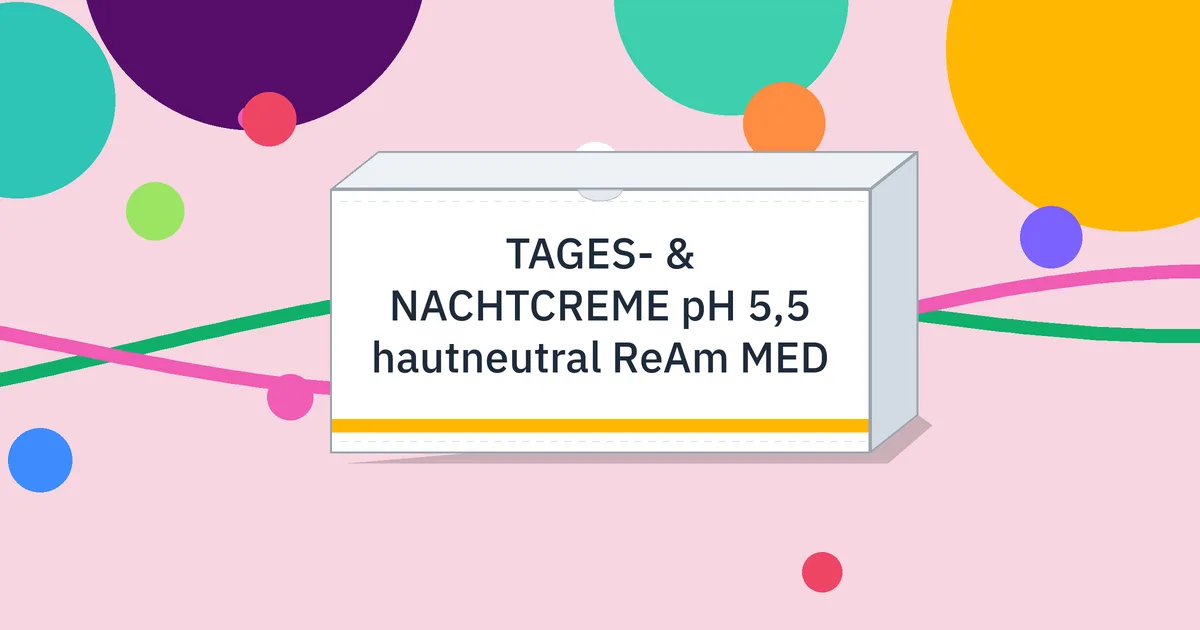 Symbolbild: Packung mit der Aufschrift TAGES- & NACHTCREME pH 5,5 hautneutral ReAm MED (PZN 13514858) – Verfügbarkeit und Bezug in Apotheken in Frankfurt am Main