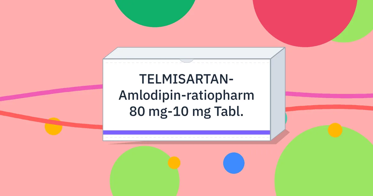 Symbolbild: Packung mit der Aufschrift TELMISARTAN-Amlodipin-ratiopharm 80 mg-10 mg Tabl. (PZN 17840454) – Verfügbarkeit und Bezug in Apotheken in Frankfurt am Main