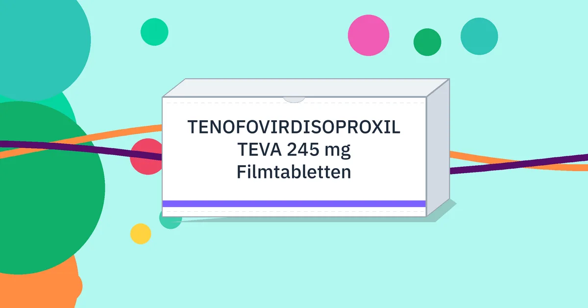 Symbolbild: Packung mit der Aufschrift TENOFOVIRDISOPROXIL TEVA 245 mg Filmtabletten (PZN 18022812) – Verfügbarkeit und Bezug in Apotheken in Frankfurt am Main