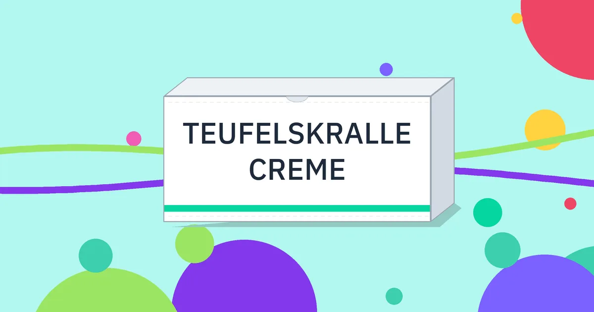 Symbolbild: Packung mit der Aufschrift TEUFELSKRALLE CREME (PZN 13514901) – Verfügbarkeit und Bezug in Apotheken in Frankfurt am Main