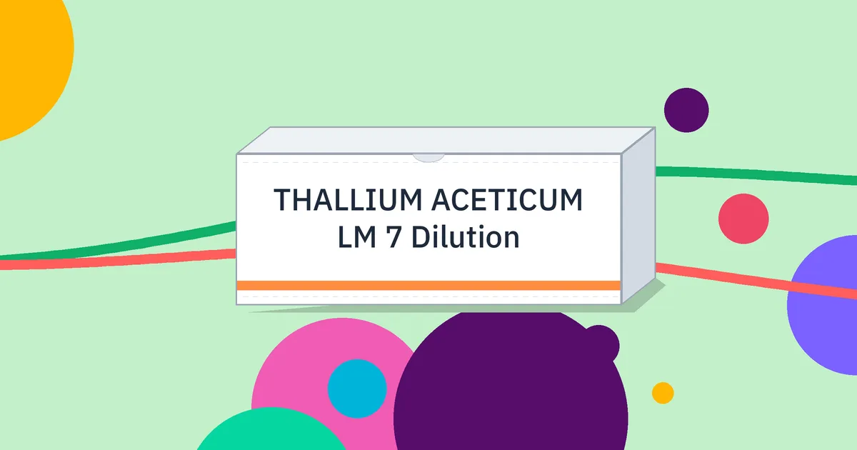 Symbolbild: Packung mit der Aufschrift THALLIUM ACETICUM LM 7 Dilution (PZN 13217965) – Verfügbarkeit und Bezug in Apotheken in Frankfurt am Main
