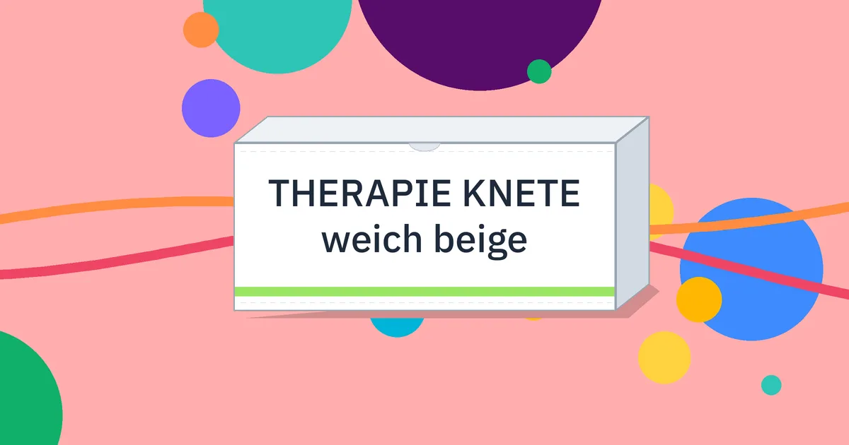 Symbolbild: Packung mit der Aufschrift THERAPIE KNETE weich beige (PZN 20776820) – Verfügbarkeit und Bezug in Apotheken in Frankfurt am Main