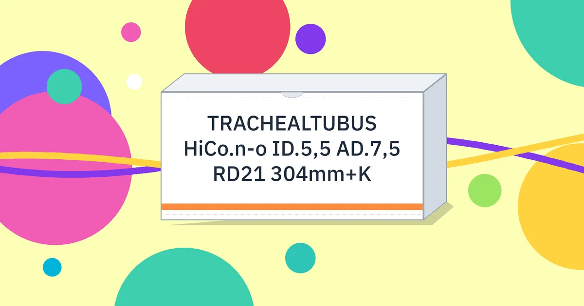 Symbolbild: Packung mit der Aufschrift TRACHEALTUBUS HiCo.n-o ID.5,5 AD.7,5 RD21 304mm+K (PZN 08884895) – Verfügbarkeit und Bezug in Apotheken in Frankfurt am Main