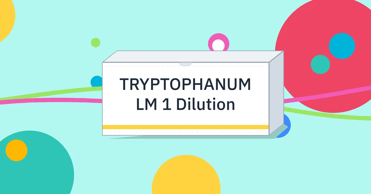 Symbolbild: Packung mit der Aufschrift TRYPTOPHANUM LM 1 Dilution (PZN 13253369) – Verfügbarkeit und Bezug in Apotheken in Frankfurt am Main