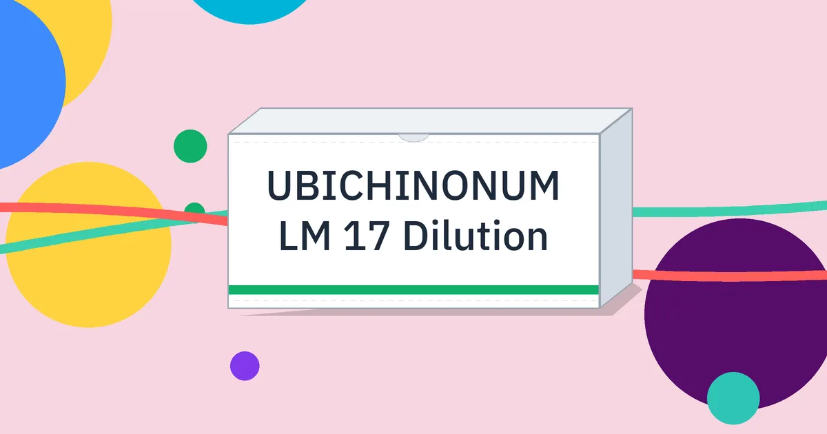 Symbolbild: Packung mit der Aufschrift UBICHINONUM LM 17 Dilution (PZN 13254860) – Verfügbarkeit und Bezug in Apotheken in Frankfurt am Main