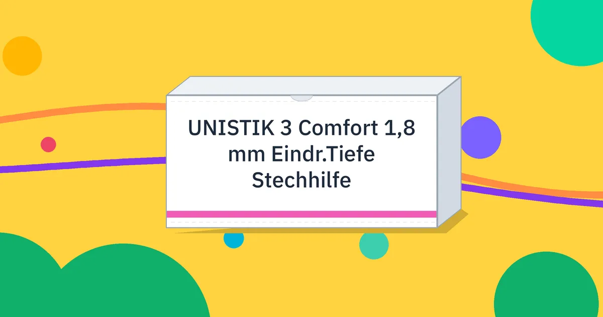 Symbolbild: Packung mit der Aufschrift UNISTIK 3 Comfort 1,8 mm Eindr.Tiefe Stechhilfe (PZN 19839863) – Verfügbarkeit und Bezug in Apotheken in Frankfurt am Main