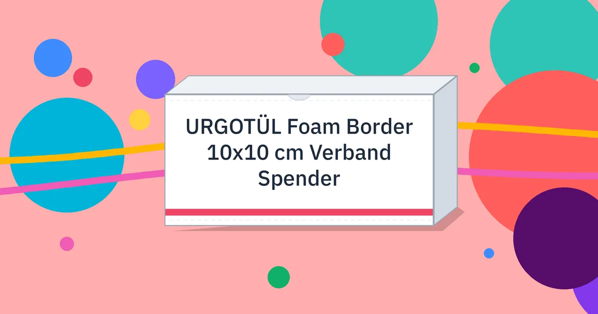 Symbolbild: Packung mit der Aufschrift URGOTÜL Foam Border 10x10 cm Verband Spender (PZN 10409032) – Verfügbarkeit und Bezug in Apotheken in Frankfurt am Main