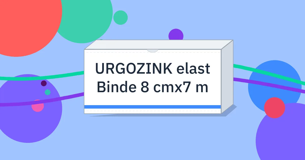 Symbolbild: Packung mit der Aufschrift URGOZINK elast Binde 8 cmx7 m (PZN 01313445) – Verfügbarkeit und Bezug in Apotheken in Frankfurt am Main