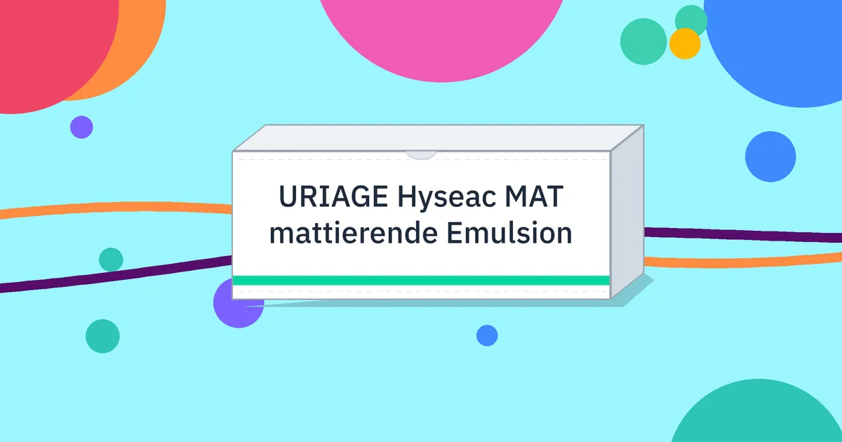 Symbolbild: Packung mit der Aufschrift URIAGE Hyseac MAT mattierende Emulsion (PZN 19361456) – Verfügbarkeit und Bezug in Apotheken in Frankfurt am Main
