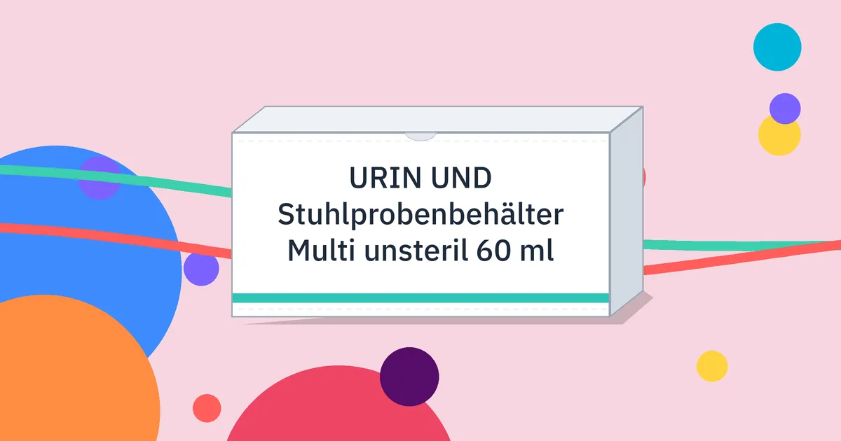 Symbolbild: Packung mit der Aufschrift URIN UND Stuhlprobenbehälter Multi unsteril 60 ml (PZN 12569969) – Verfügbarkeit und Bezug in Apotheken in Frankfurt am Main