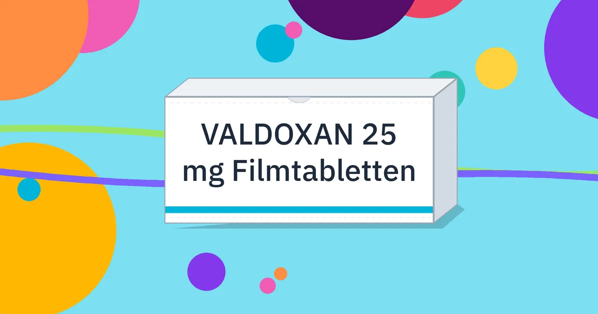 Symbolbild: Packung mit der Aufschrift VALDOXAN 25 mg Filmtabletten (PZN 09435159) – Verfügbarkeit und Bezug in Apotheken in Frankfurt am Main