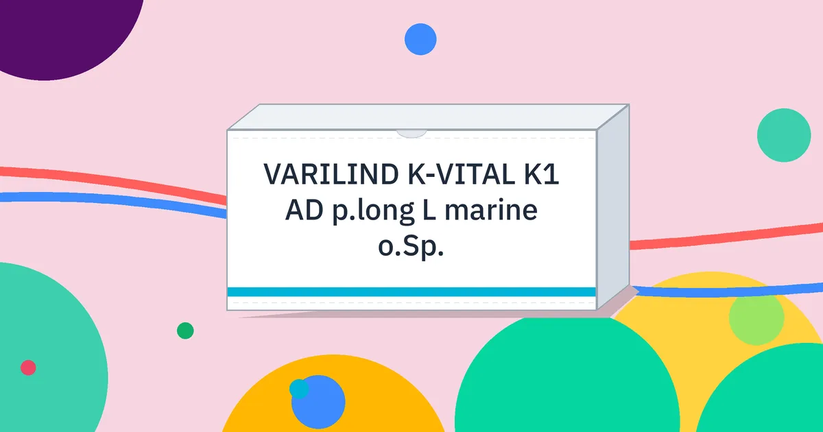 Symbolbild: Packung mit der Aufschrift VARILIND K-VITAL K1 AD p.long L marine o.Sp. (PZN 20566554) – Verfügbarkeit und Bezug in Apotheken in Frankfurt am Main