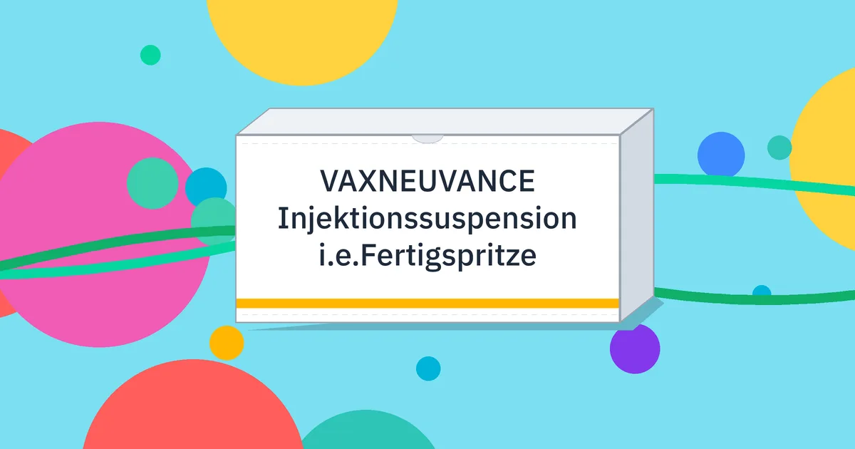 Symbolbild: Packung mit der Aufschrift VAXNEUVANCE Injektionssuspension i.e.Fertigspritze (PZN 19371756) – Verfügbarkeit und Bezug in Apotheken in Frankfurt am Main