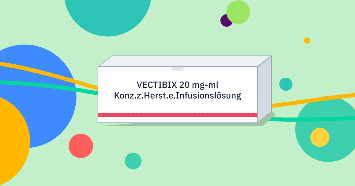 Symbolbild: Packung mit der Aufschrift VECTIBIX 20 mg-ml Konz.z.Herst.e.Infusionslösung (PZN 10759051) – Verfügbarkeit und Bezug in Apotheken in Frankfurt am Main