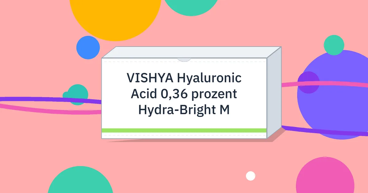 Symbolbild: Packung mit der Aufschrift VISHYA Hyaluronic Acid 0,36 prozent Hydra-Bright M (PZN 16866552) – Verfügbarkeit und Bezug in Apotheken in Frankfurt am Main