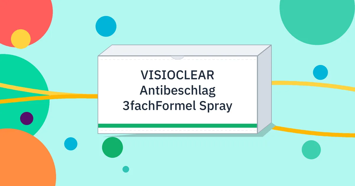 Symbolbild: Packung mit der Aufschrift VISIOCLEAR Antibeschlag 3fachFormel Spray (PZN 17261124) – Verfügbarkeit und Bezug in Apotheken in Frankfurt am Main