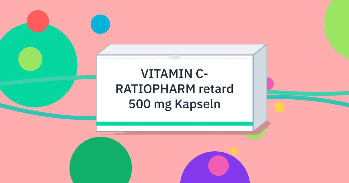 Symbolbild: Packung mit der Aufschrift VITAMIN C-RATIOPHARM retard 500 mg Kapseln (PZN 07260885) – Verfügbarkeit und Bezug in Apotheken in Frankfurt am Main