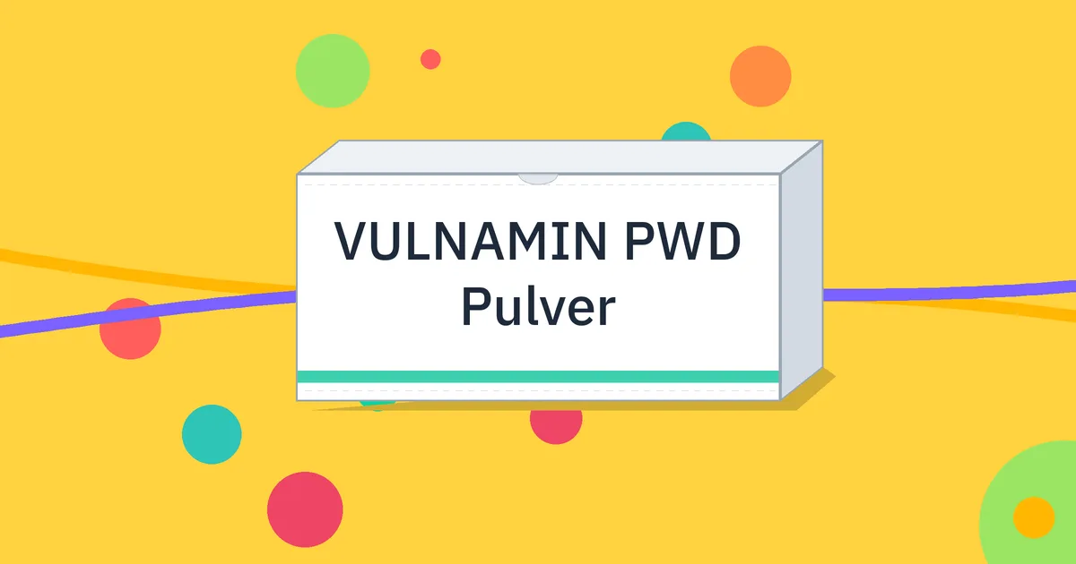 Symbolbild: Packung mit der Aufschrift VULNAMIN PWD Pulver (PZN 17878178) – Verfügbarkeit und Bezug in Apotheken in Frankfurt am Main
