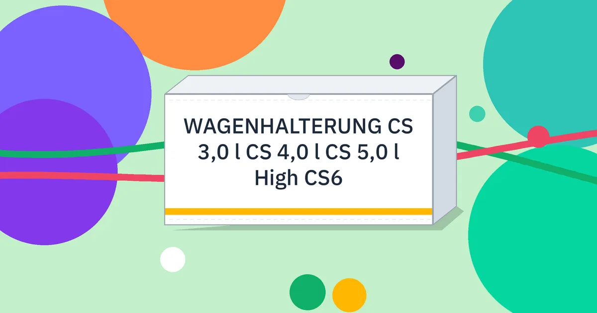 Symbolbild: Packung mit der Aufschrift WAGENHALTERUNG CS 3,0 l CS 4,0 l CS 5,0 l High CS6 (PZN 06403354) – Verfügbarkeit und Bezug in Apotheken in Frankfurt am Main