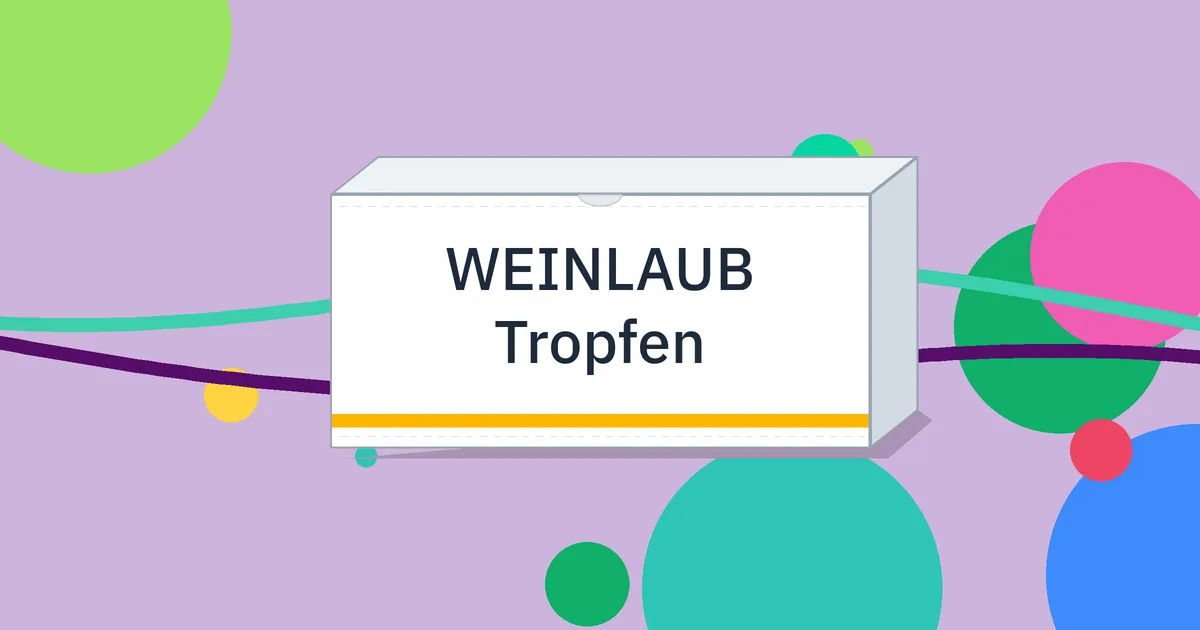 Symbolbild: Packung mit der Aufschrift WEINLAUB Tropfen (PZN 17556061) – Verfügbarkeit und Bezug in Apotheken in Frankfurt am Main