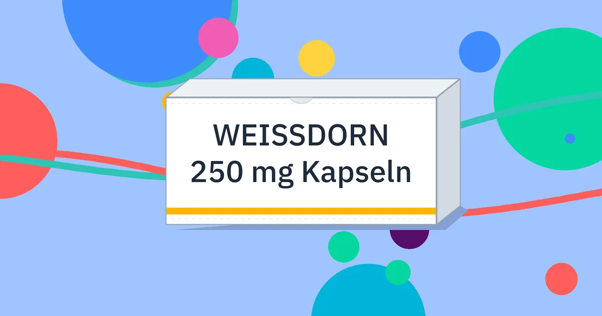 Symbolbild: Packung mit der Aufschrift WEISSDORN 250 mg Kapseln (PZN 18217183) – Verfügbarkeit und Bezug in Apotheken in Frankfurt am Main