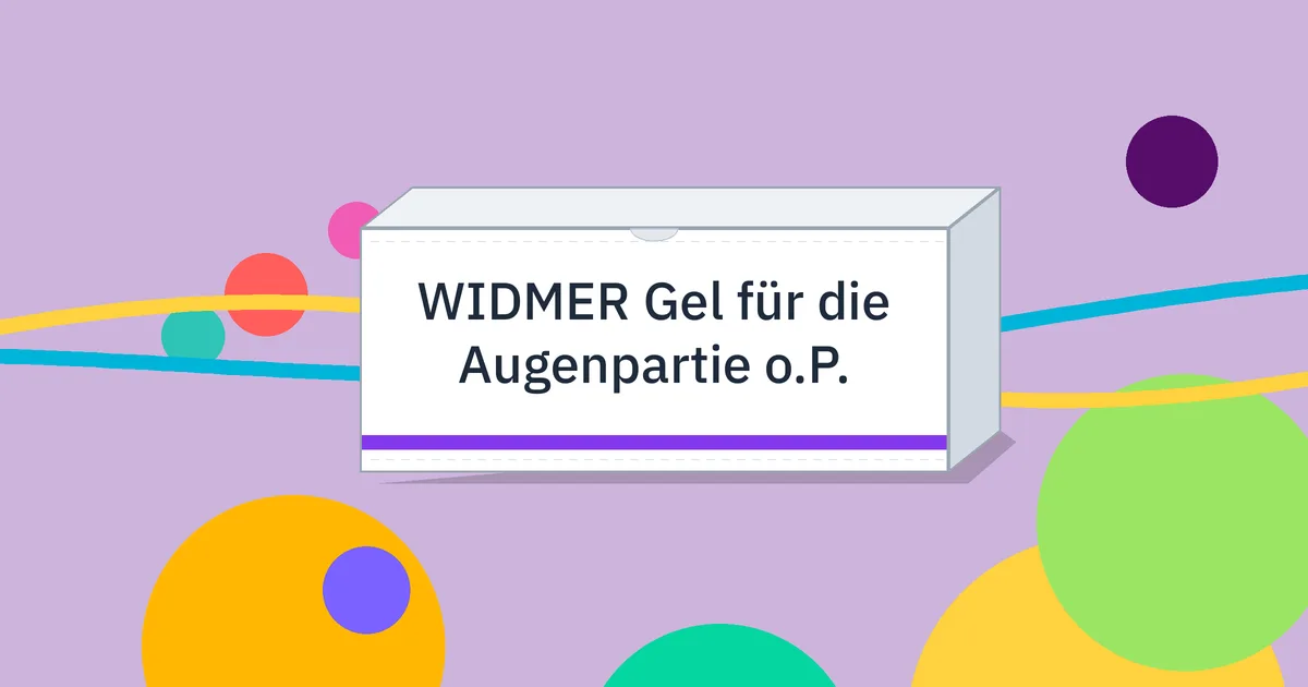 Symbolbild: Packung mit der Aufschrift WIDMER Gel für die Augenpartie o.P. (PZN 09949042) – Verfügbarkeit und Bezug in Apotheken in Frankfurt am Main